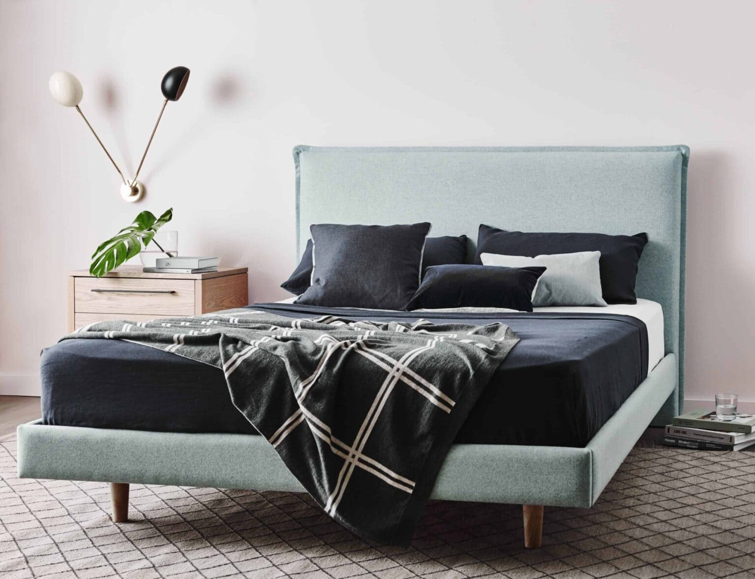 Floating bed base - recessed leg - Heatherly Design